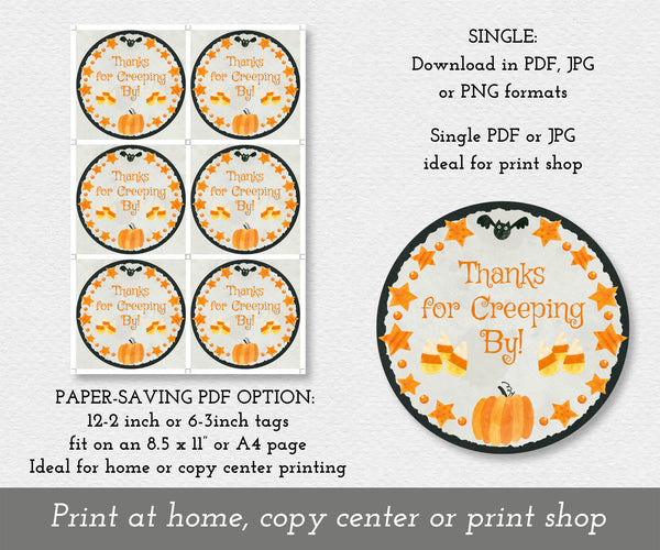 Halloween Favor Tags | Editable Templates with Candy Corn & Pumpkins ...