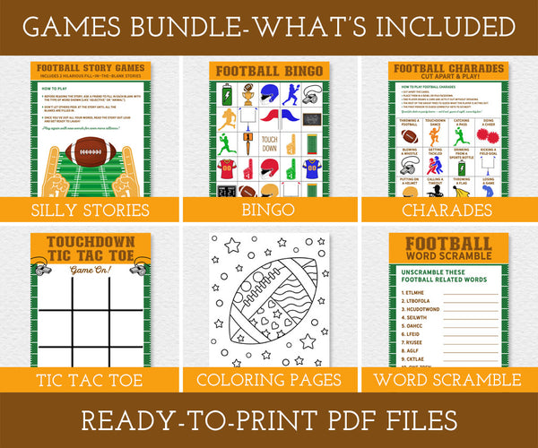 Printable Football Party Games for Kids – Instant Download - Artful ...