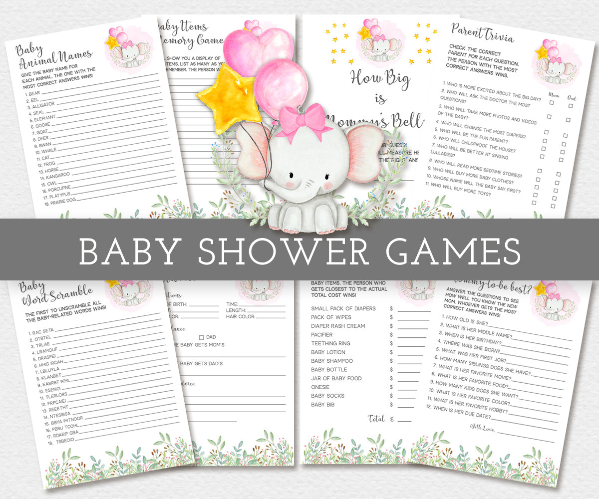 Girl Baby Shower Games Printable