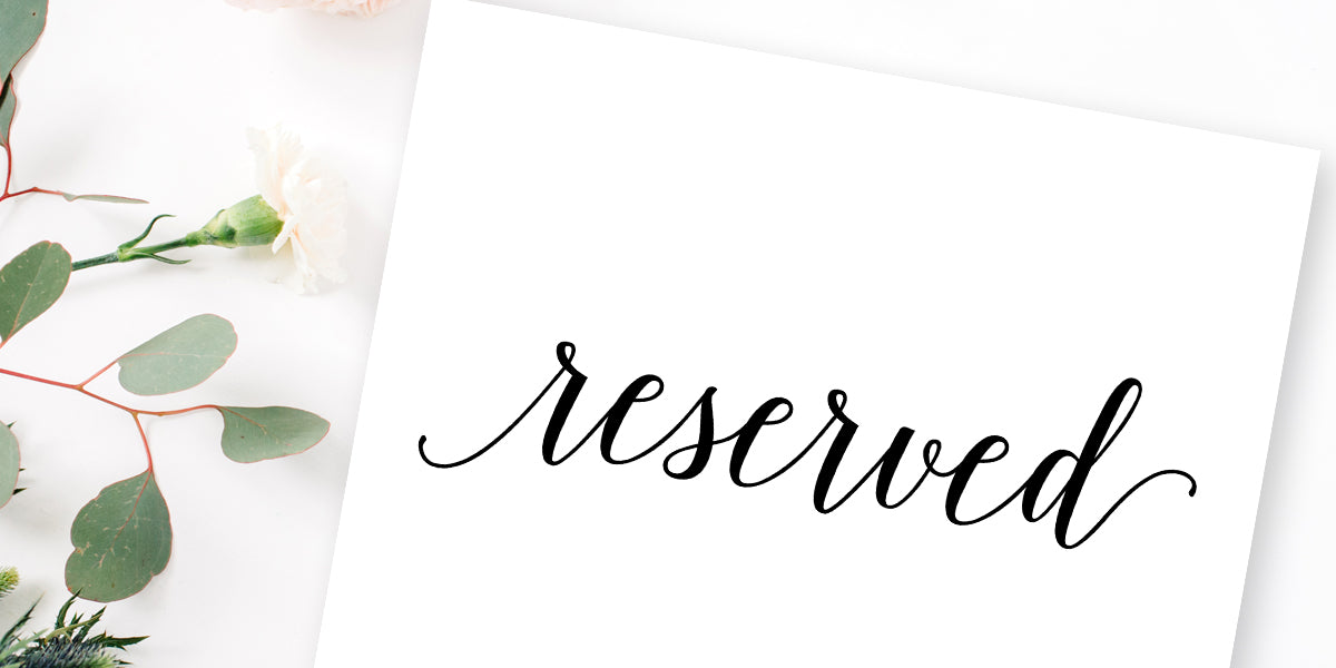 Reserved Sign, Reserved Sign Printable, Wedding Printable – Artful Life ...
