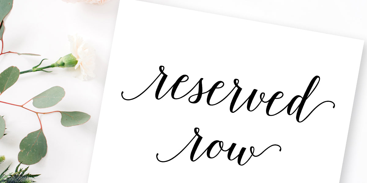 Reserved Row Sign, Reserved Row Sign Printable, Wedding Printable ...