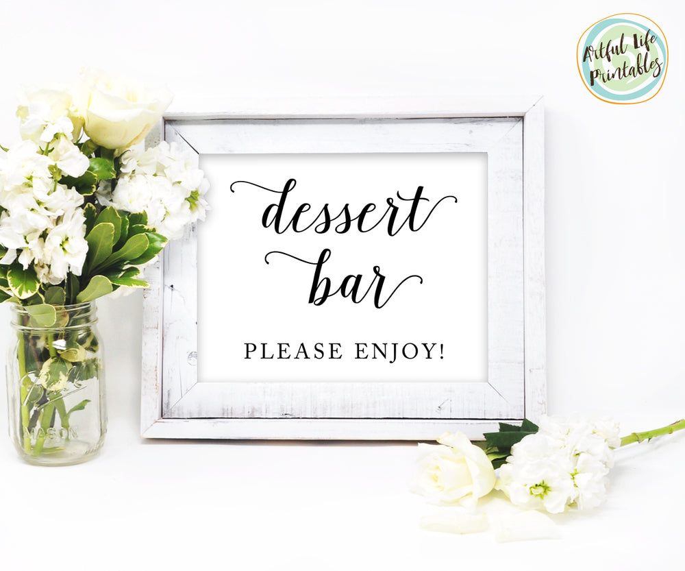 Dessert Bar Sign, Wedding Dessert Bar Sign Printable, Wedding Printabl ...