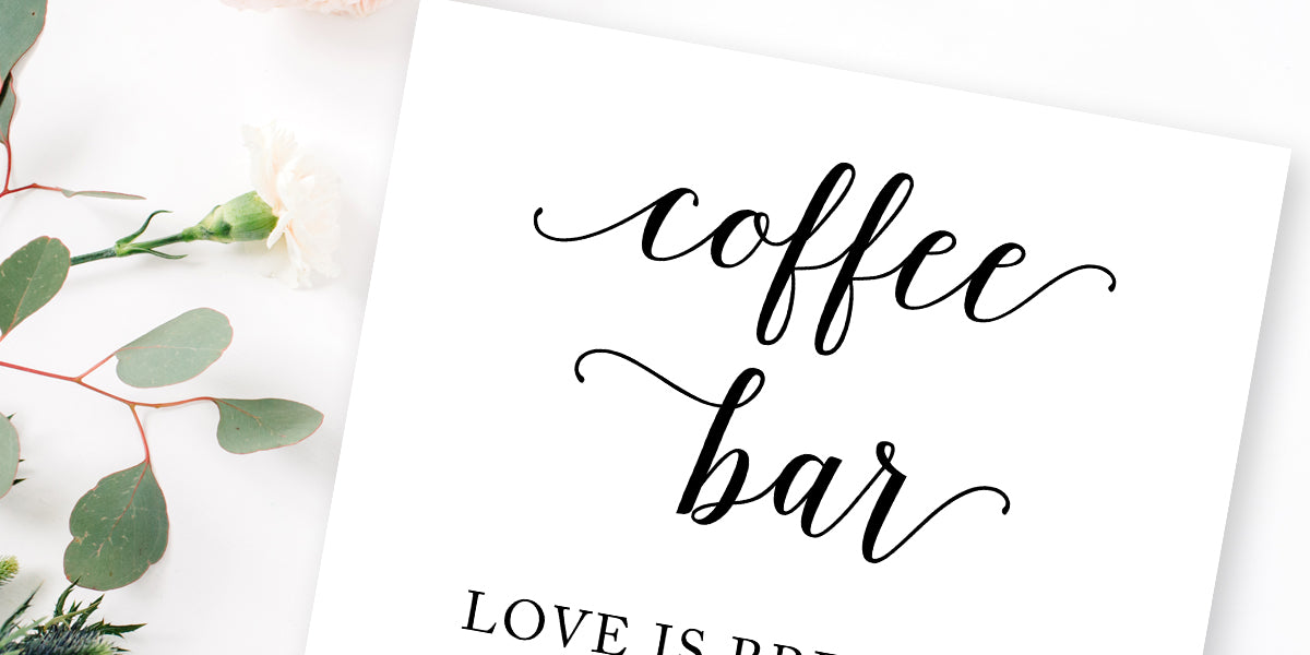 Coffee Bar Sign, Wedding Coffee Bar Sign Printable, Wedding Printable ...