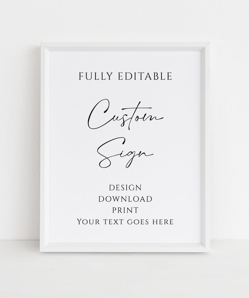 Custom Sign Template, Portrait Orientation, Design and Print Any Sign ...