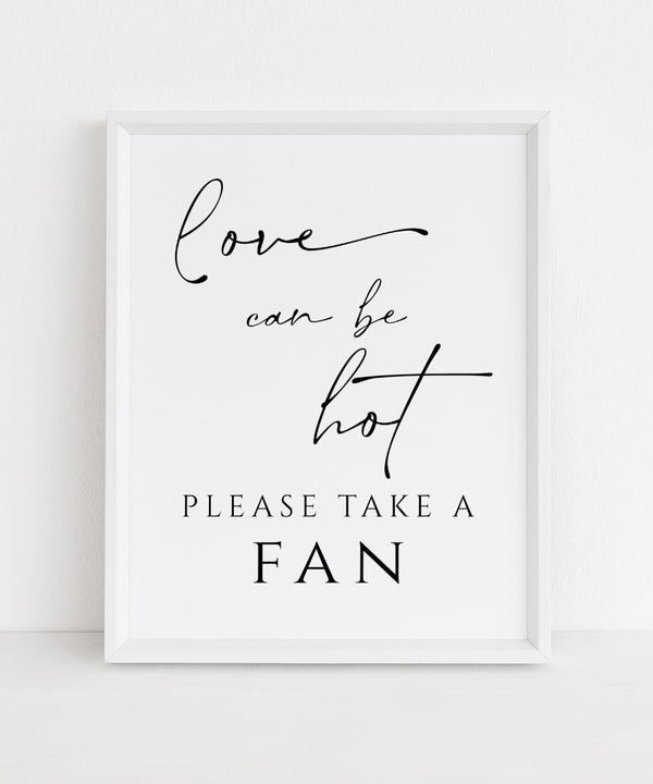 Wedding Fan Sign, Take A Fan, Ready to Print, Instant Download - Artful ...