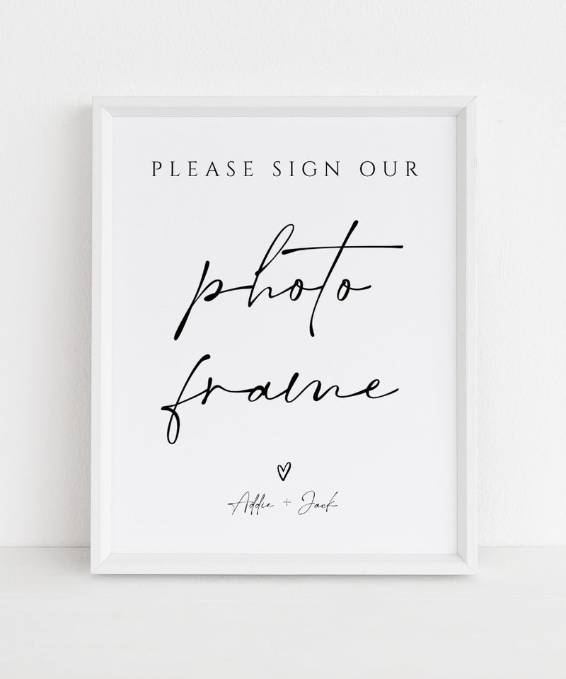 Sign Our Photo Frame, Wedding Guestbook Sign, Editable Template, Insta ...